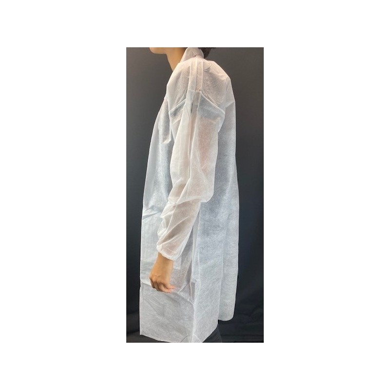 BLOUSE D’HYGIÈNE "ZIP" CLASSIQUE PP À COL